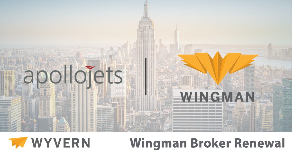 Apollo Jets Renews WYVERN Wingman Broker Certification! - WYVERN
